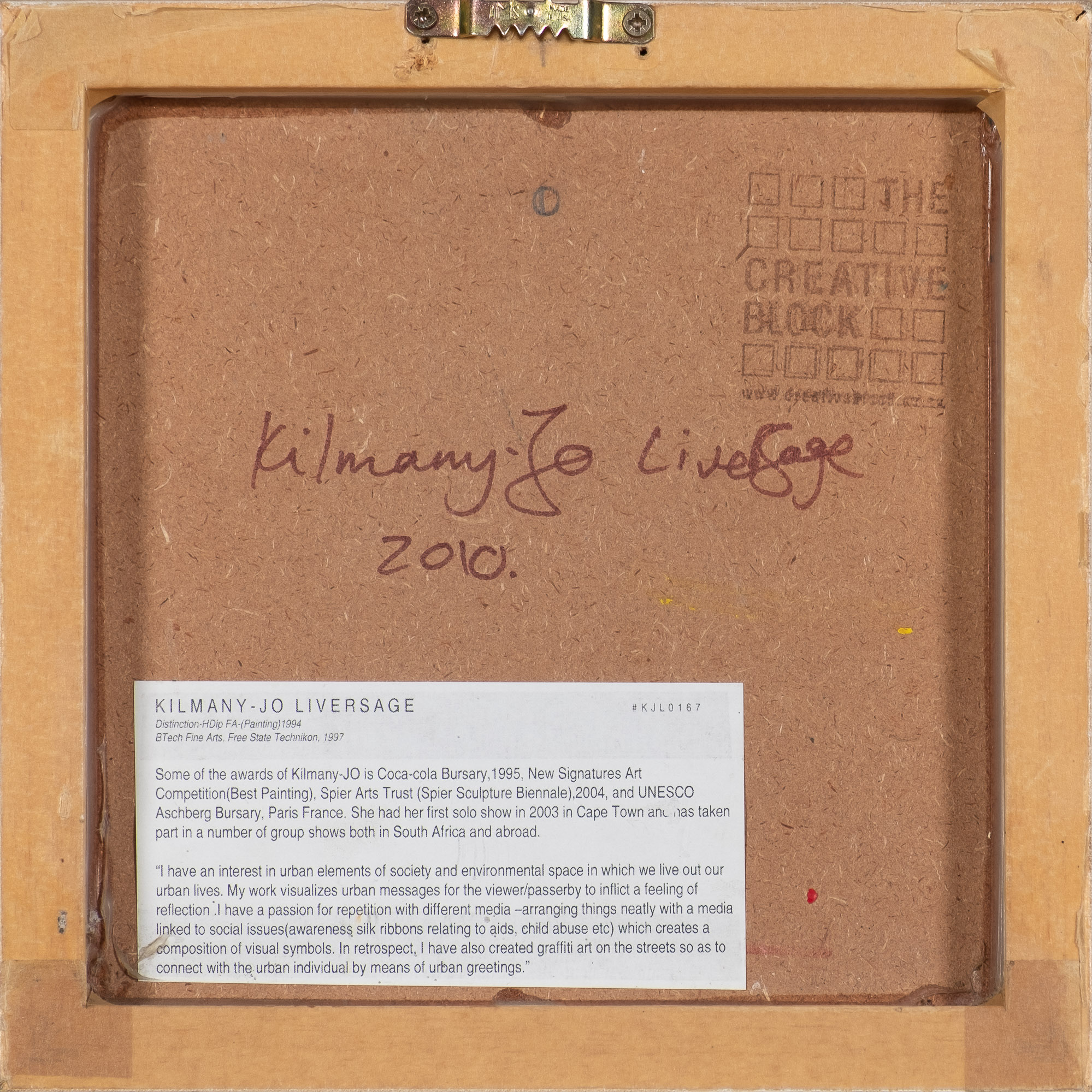 Lot 6 - Kilmany-Jo Liversage (South Africa 1976-)