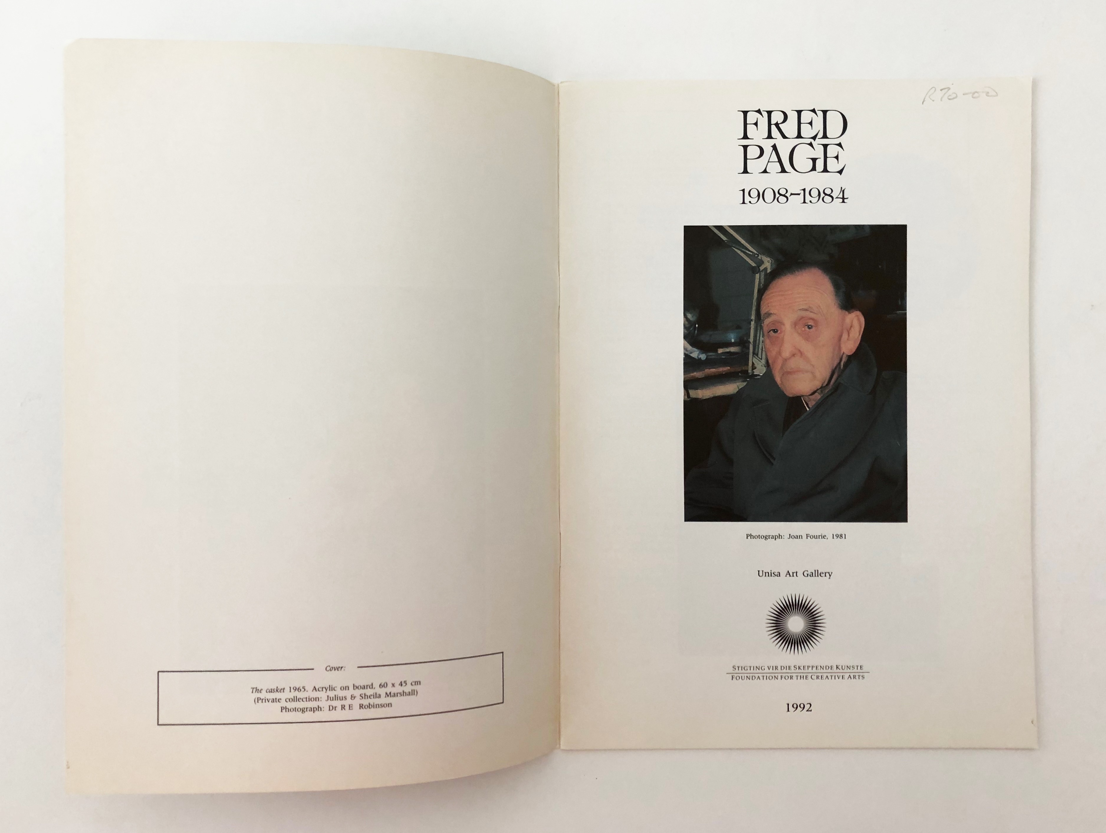 Lot 78 - Hattingh, Frieda (curator). Fred Page