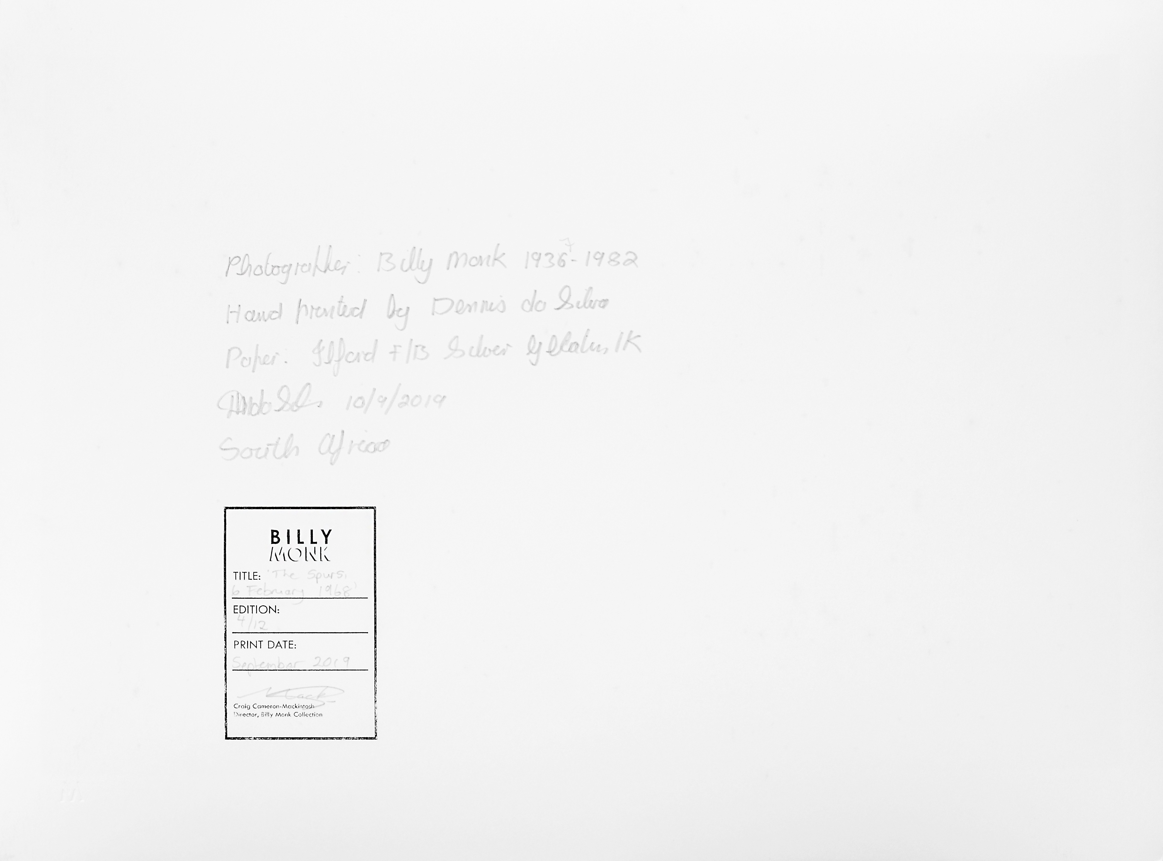 Lot 13 - Billy Monk (South Africa 1937-1982)